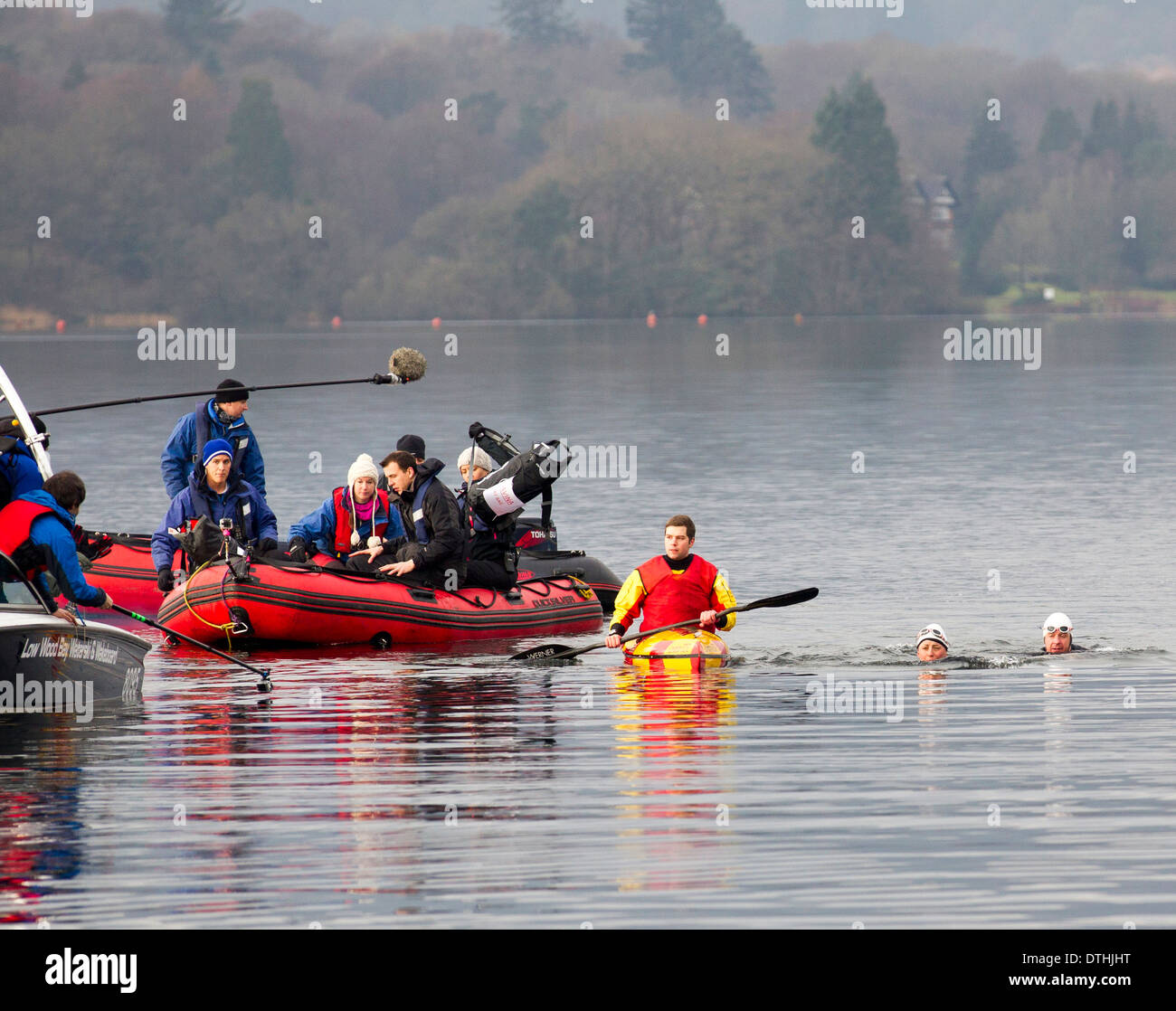 Davina McCall Sport Relief challenge Beyond Breaking Point swimming ...