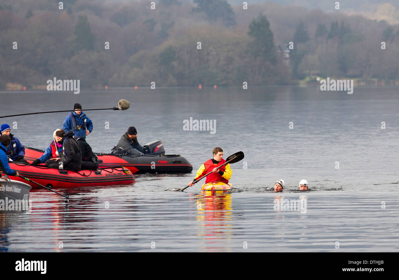 Davina McCall Sport Relief challenge Beyond Breaking Point swimming ...