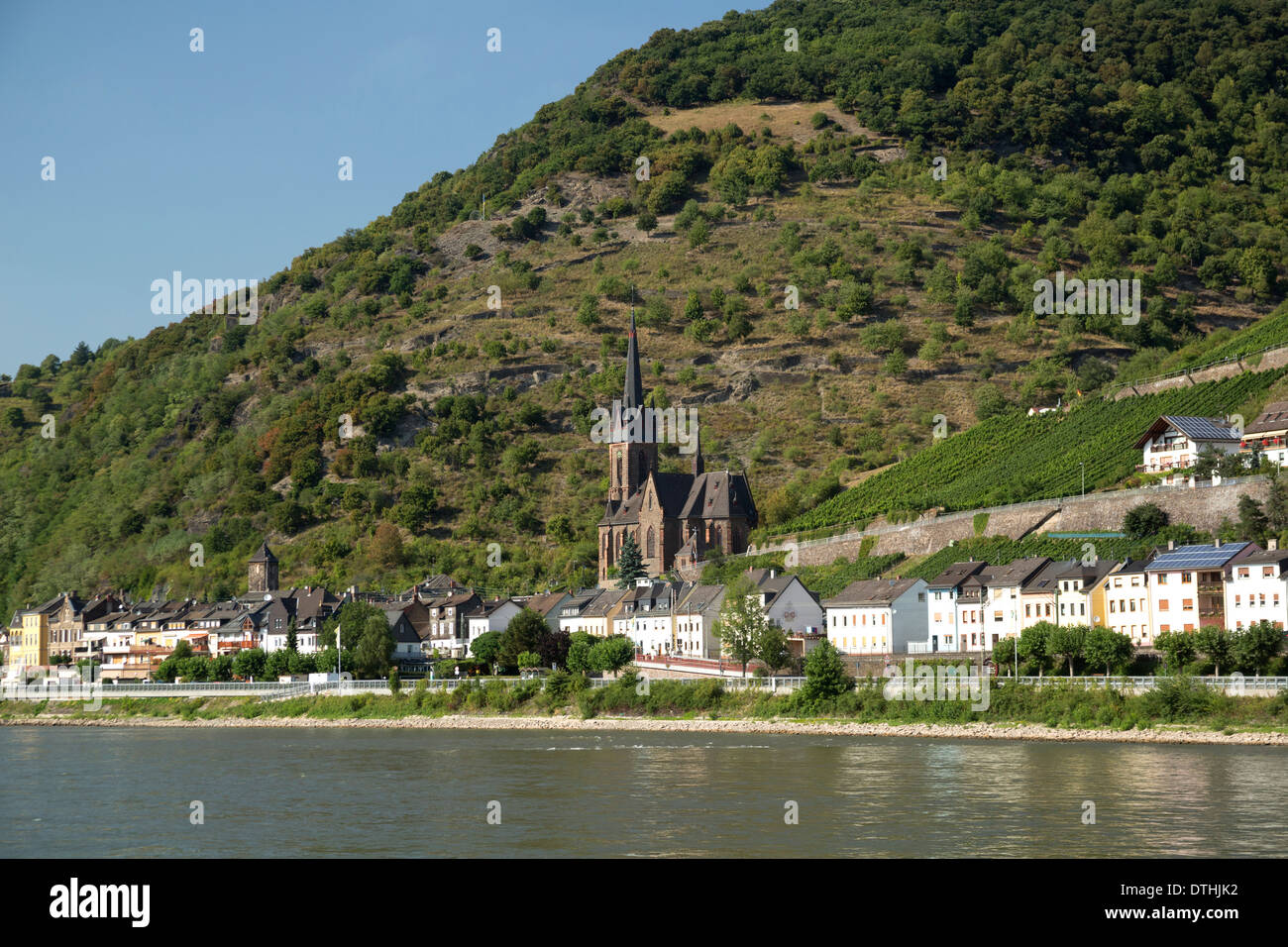 Village church on the rhine hi-res stock photography and images - Alamy