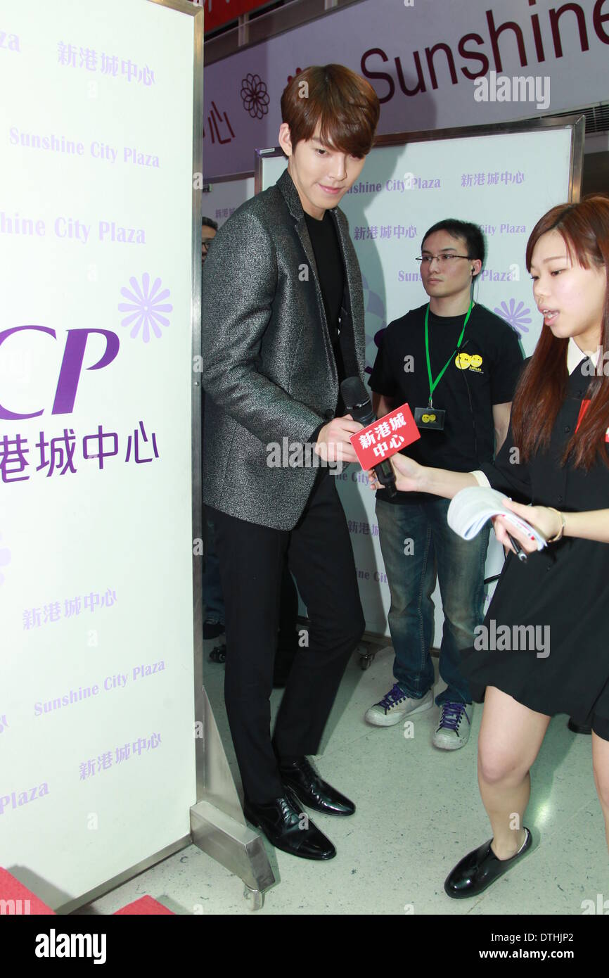 Korean star Woo-bin Kim attends signing press conference in Hong Kong ...