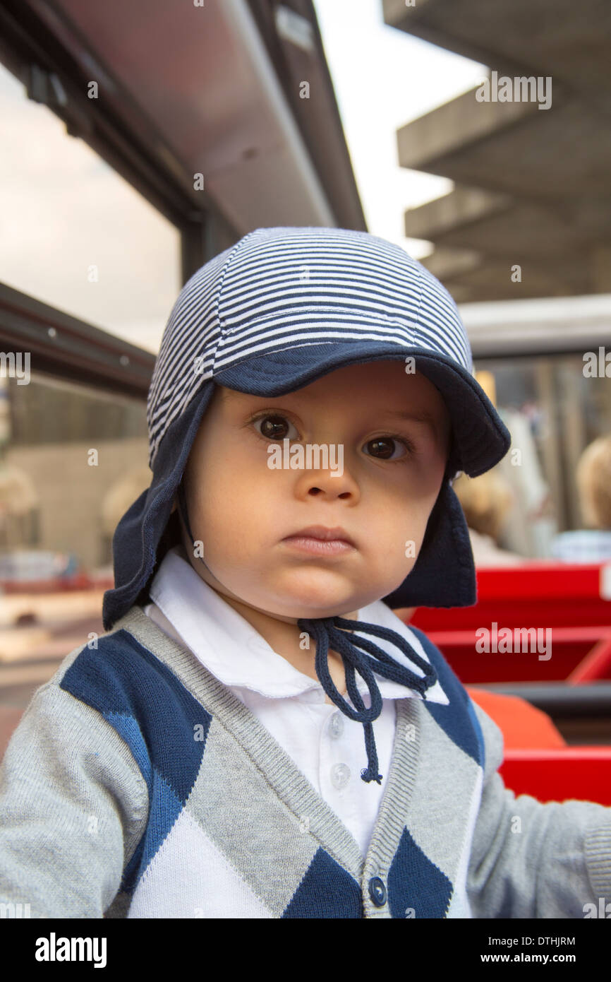 Germany little boy on Cologne city bus Stock Photo - Alamy