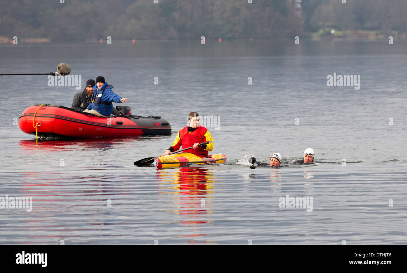 Davina McCall Sport Relief challenge Beyond Breaking Point swimming ...