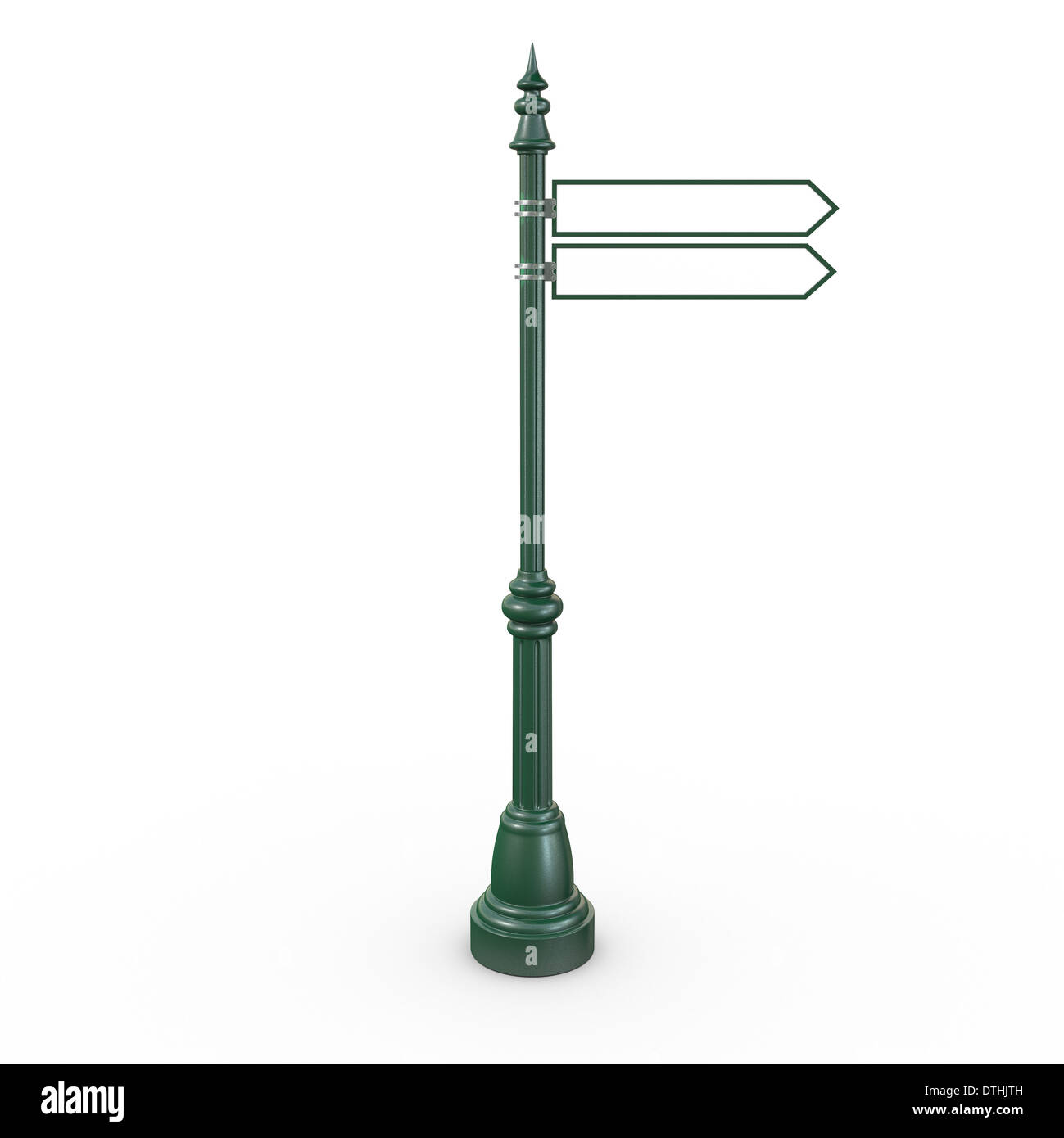 A classic street Sign Post with two Signs pointing right Stock Photo ...