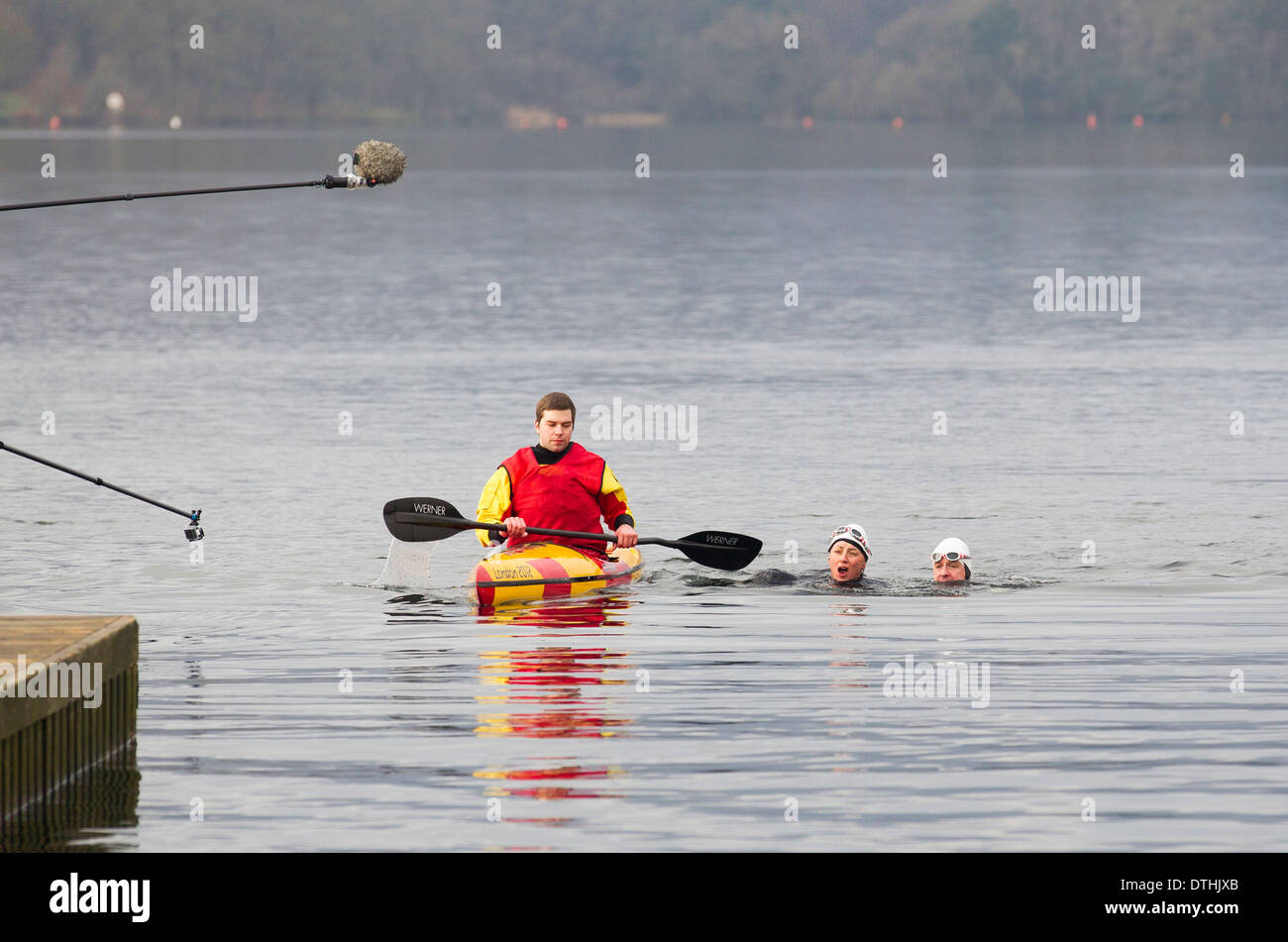 Davina McCall Sport Relief challenge Beyond Breaking Point swimming ...