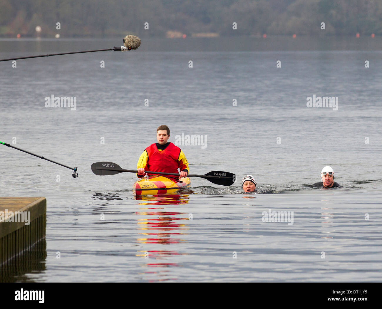 Davina McCall Sport Relief challenge Beyond Breaking Point swimming ...