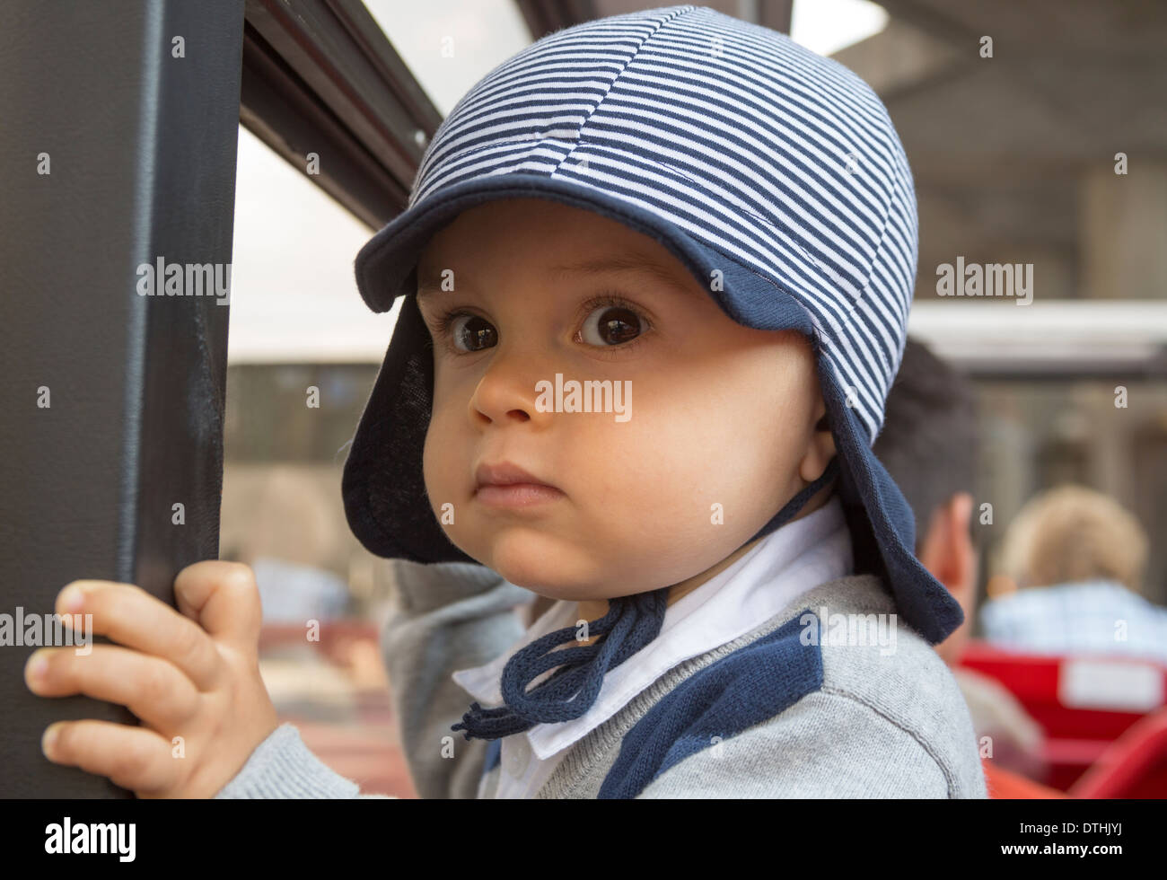 Germany little boy on Cologne city bus Stock Photo - Alamy