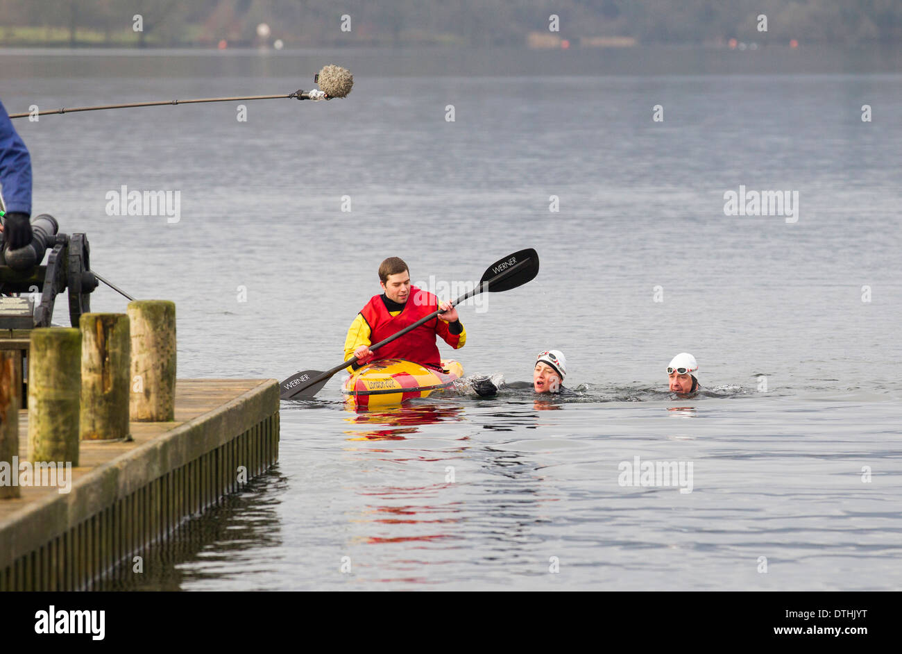 Davina McCall Sport Relief challenge Beyond Breaking Point swimming ...