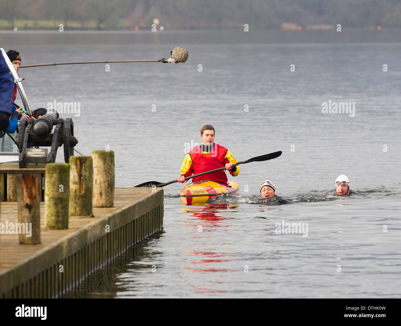 Davina McCall Sport Relief challenge Beyond Breaking Point swimming ...