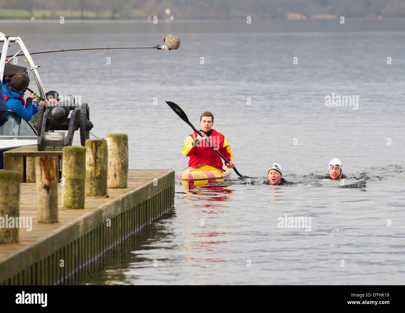 Davina McCall Sport Relief challenge Beyond Breaking Point swimming ...