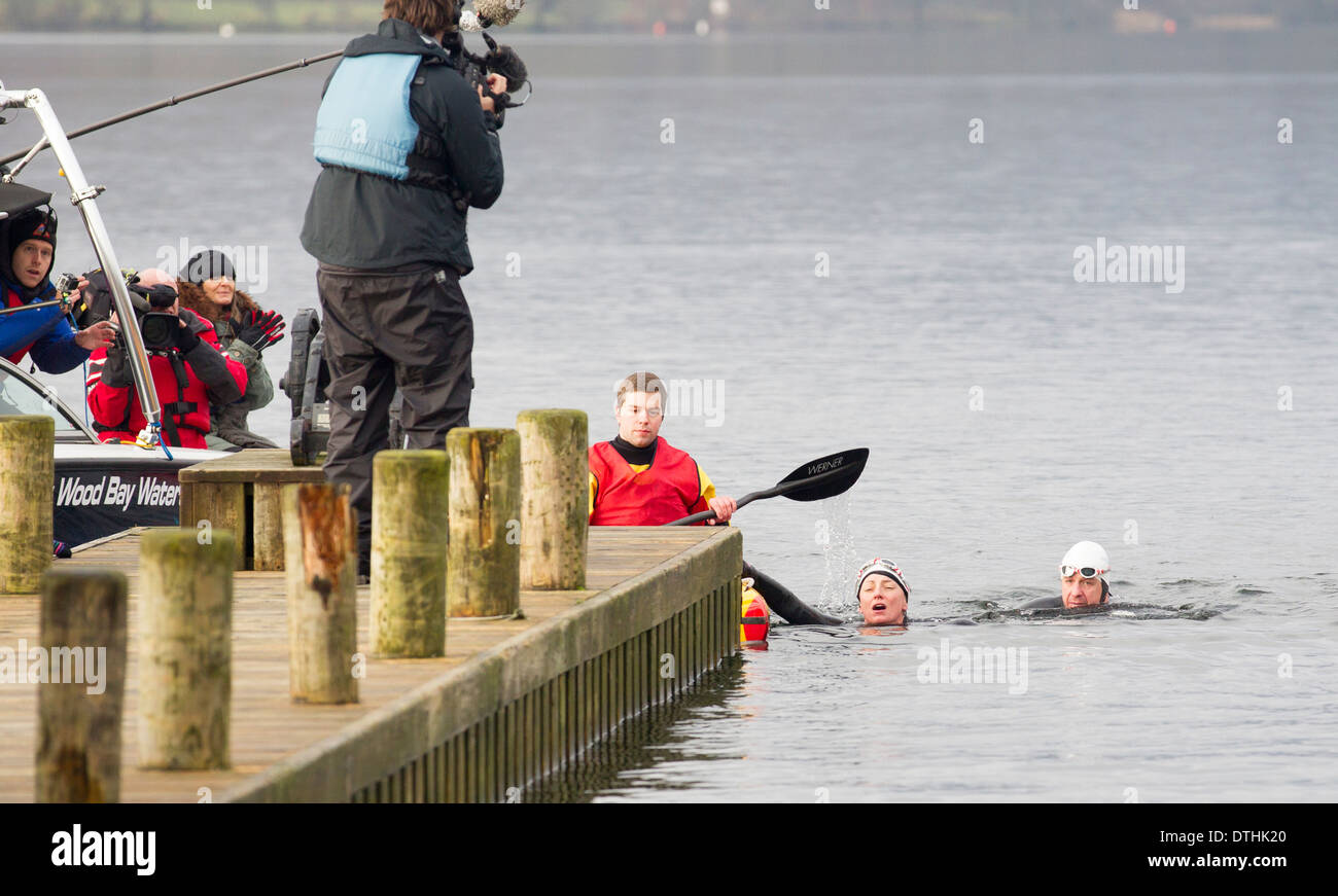 Davina McCall Sport Relief challenge Beyond Breaking Point swimming ...