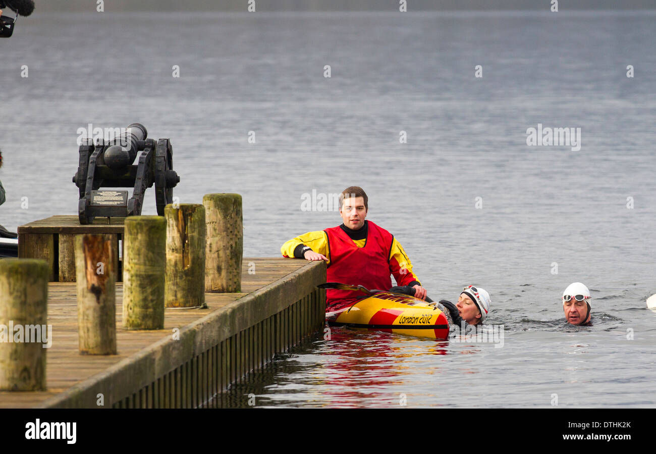 Davina McCall Sport Relief challenge Beyond Breaking Point swimming ...