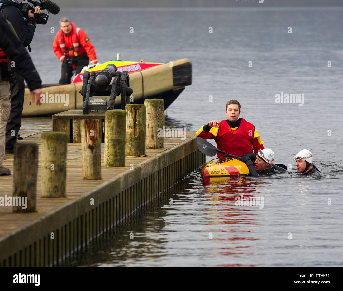 Davina McCall Sport Relief challenge Beyond Breaking Point swimming ...