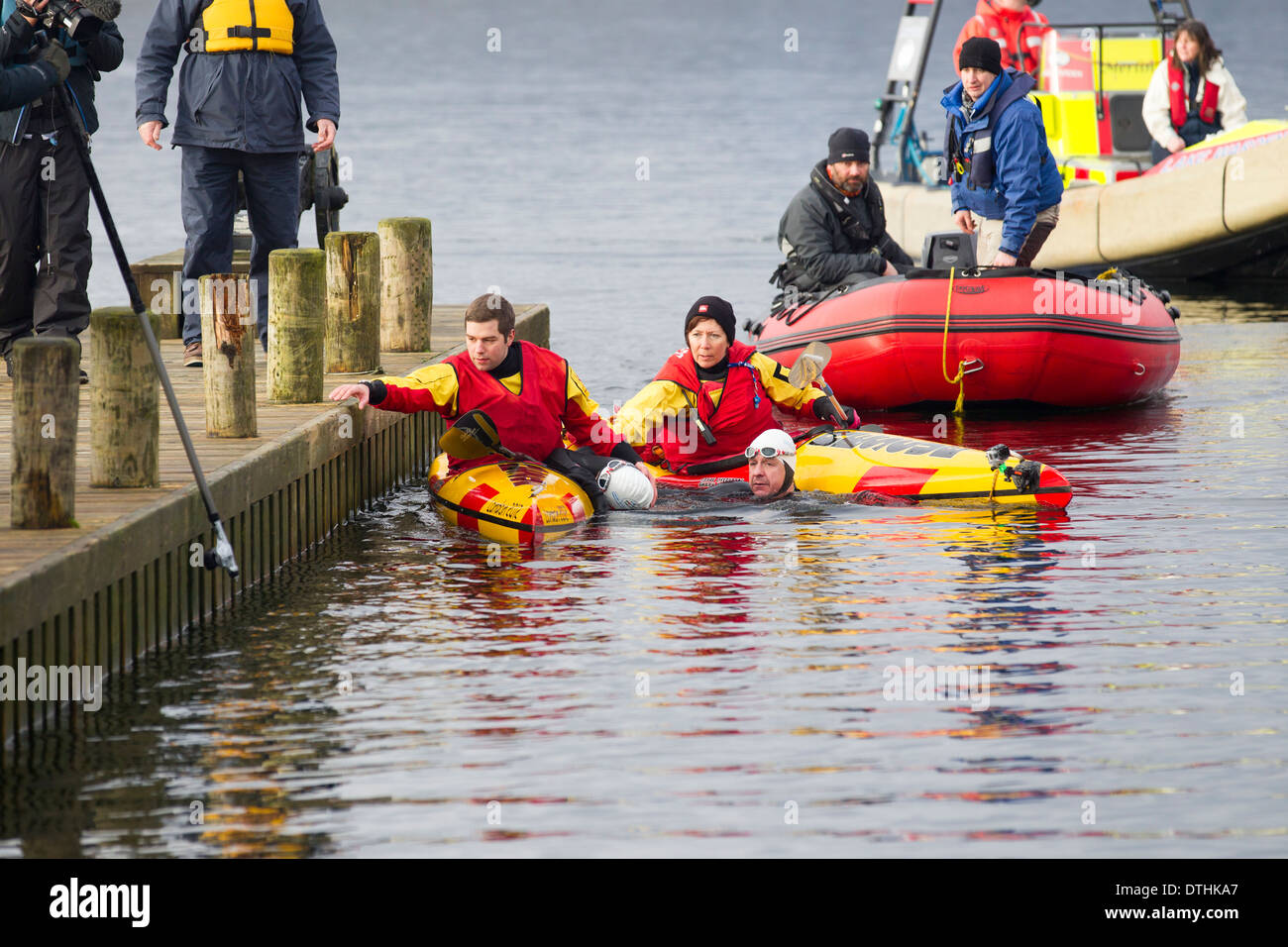 Davina McCall Sport Relief challenge Beyond Breaking Point swimming ...