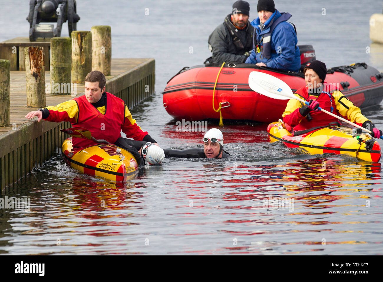 Davina McCall Sport Relief challenge Beyond Breaking Point swimming ...