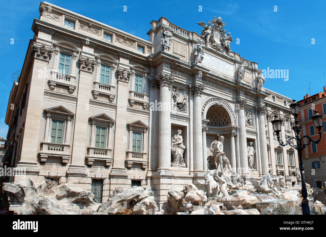 Beautiful view of the Trevi Fountain. Rome Stock Photo - Alamy