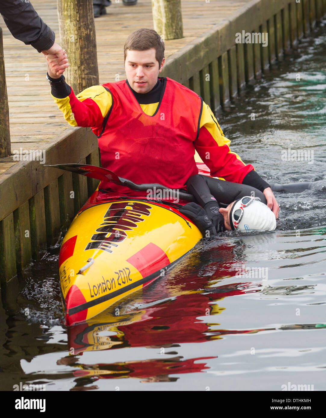 Davina McCall Sport Relief challenge Beyond Breaking Point swimming ...