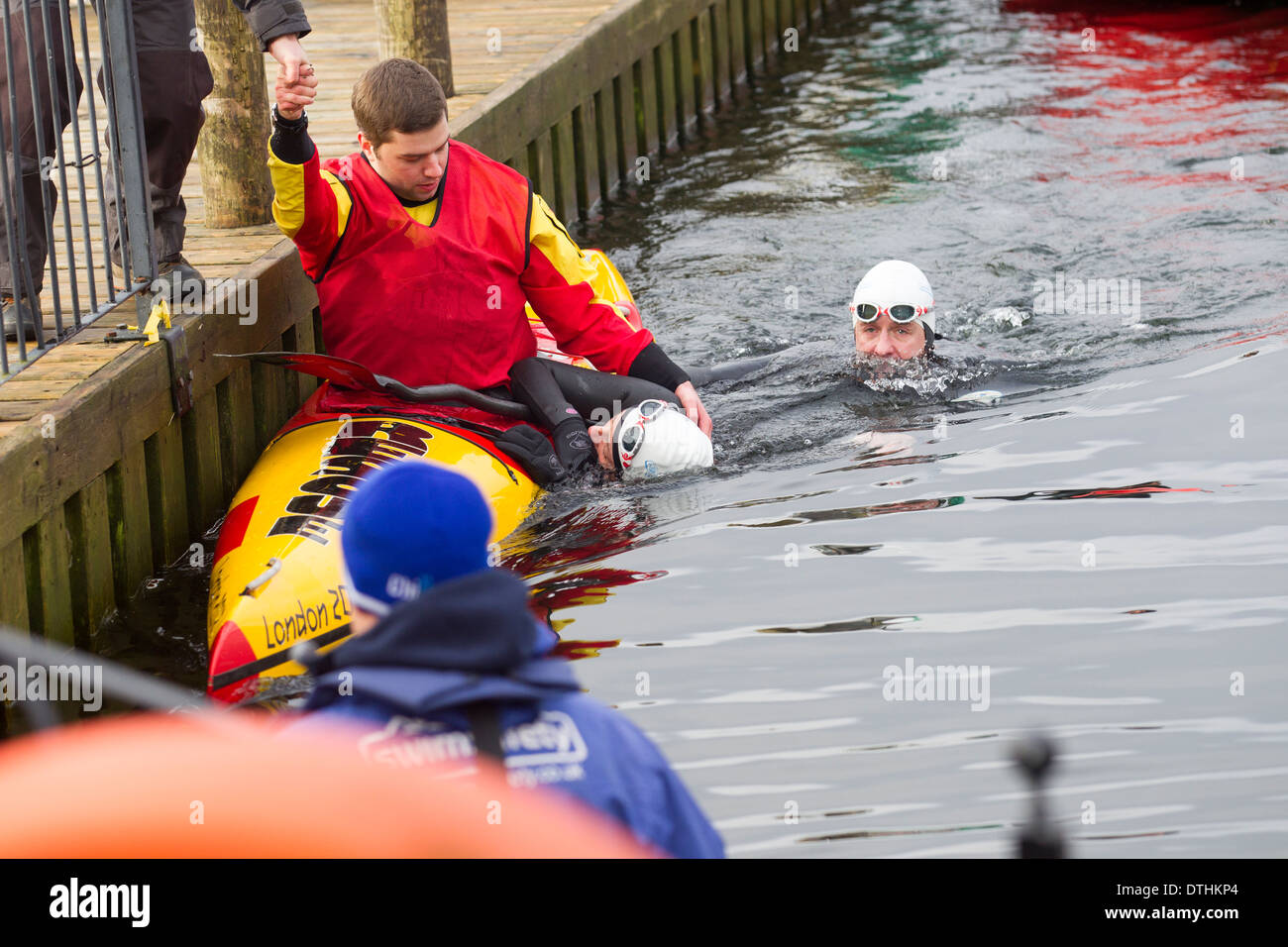 Davina McCall Sport Relief challenge Beyond Breaking Point swimming ...