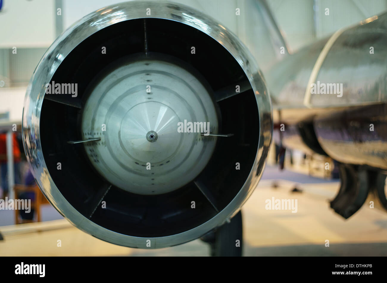 Silver Plane Jet Engine Stock Photo - Alamy