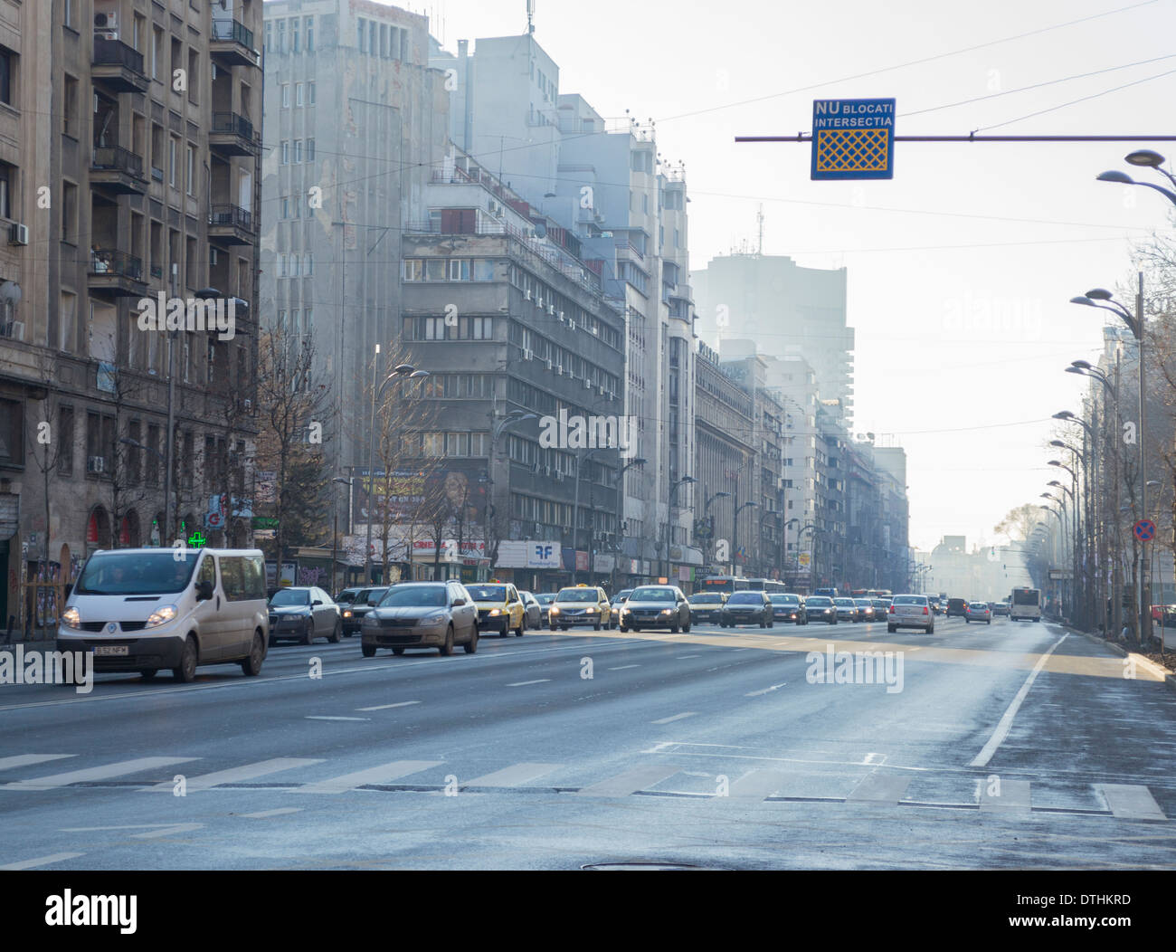 Magheru Boulevard traffic in Bucharest, Romania Stock Photo - Alamy