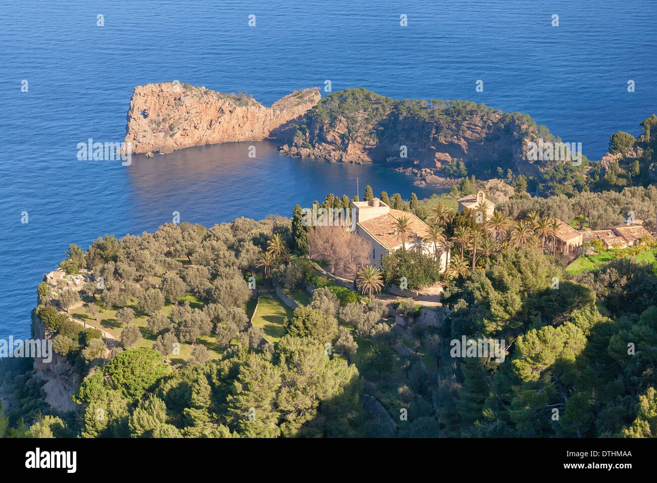 Morning view of Miramar country estate and La Foradada peninsula ...
