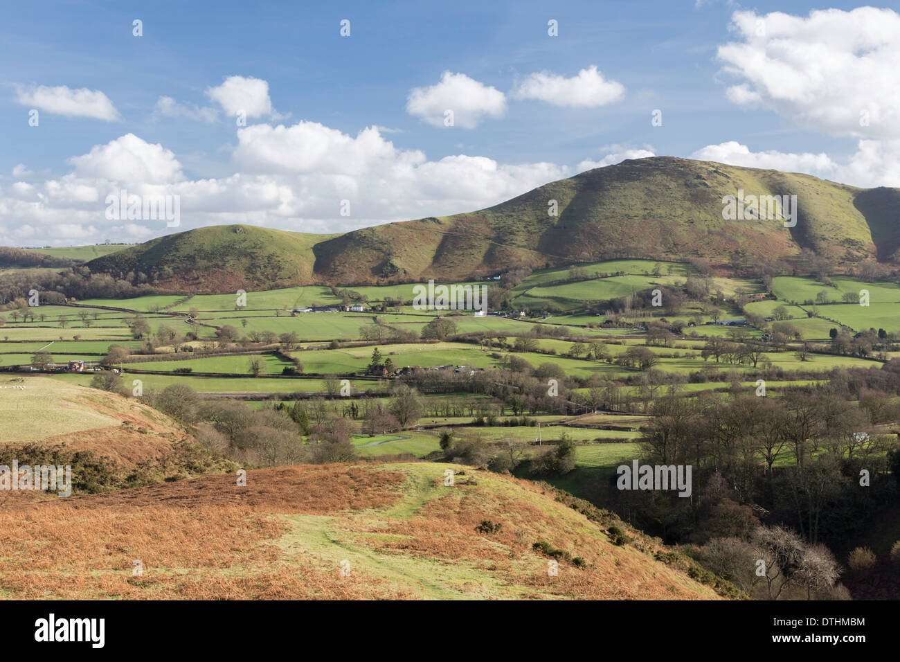 Caer Caradoc Hill from the Long Mynd, Shropshire, England, UK Stock ...