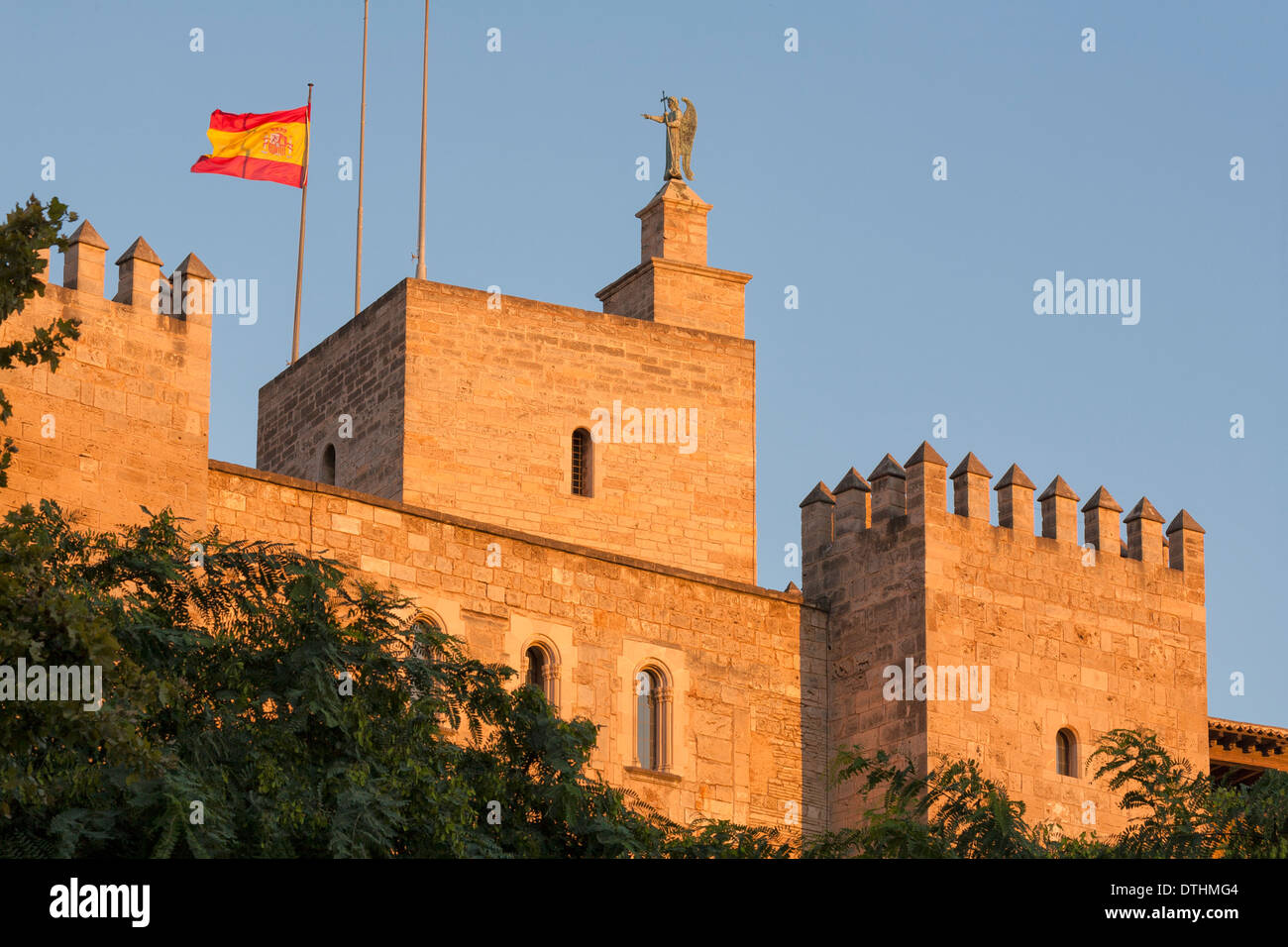 Torre de l'Angel (Angel's Tower) bronze statue, 14th century Almudaina ...
