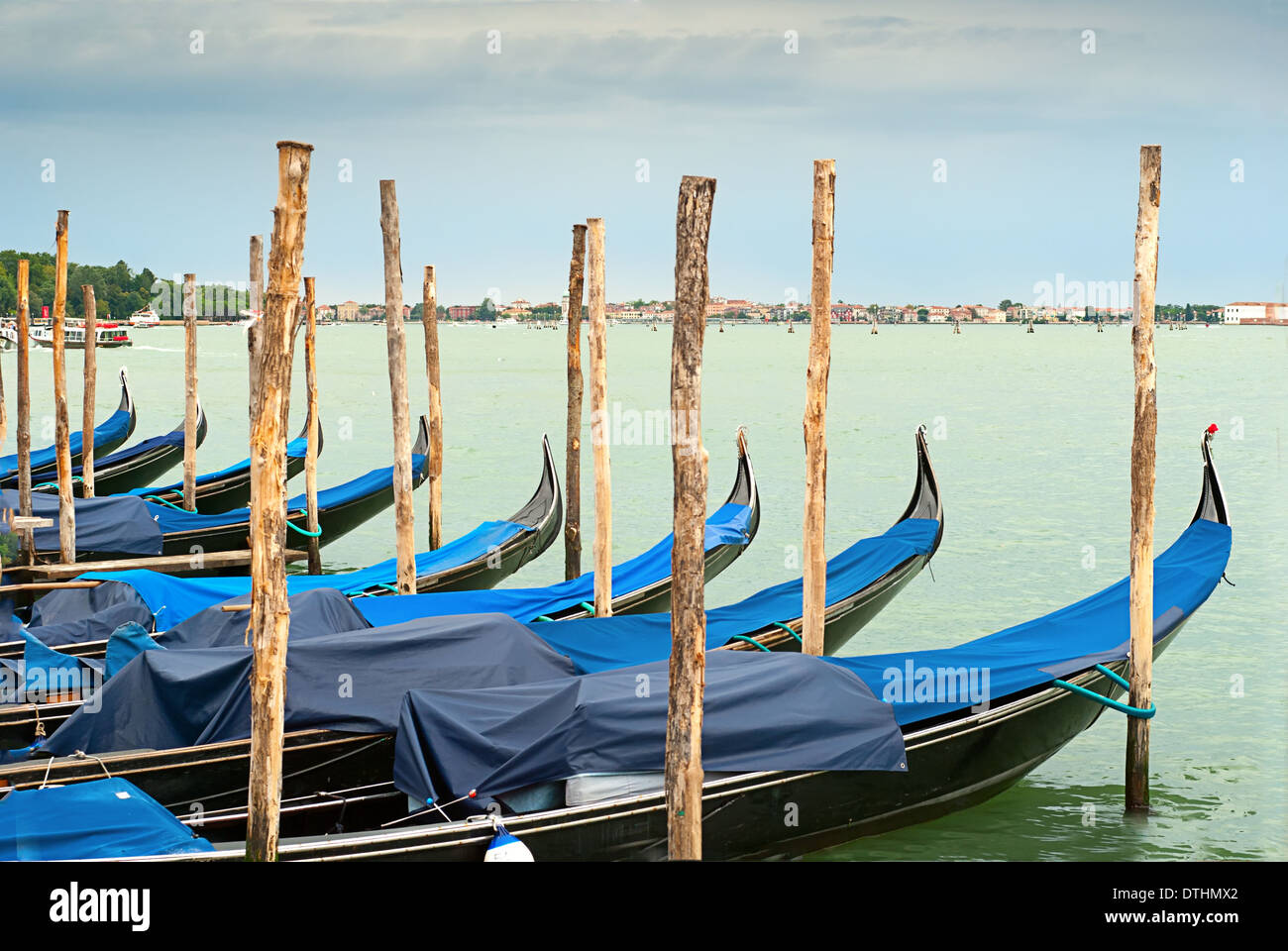The iconic black gondolas in Venice, Italy Stock Photo - Alamy
