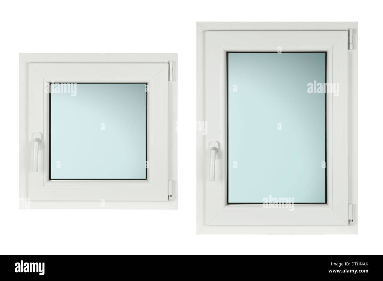 White plastic windows on white background Stock Photo - Alamy