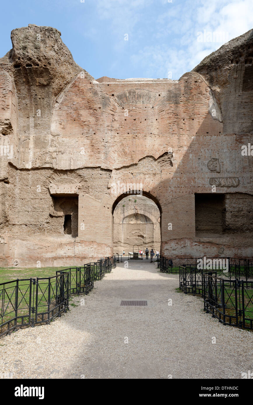 View towards entrance western Palaestra from frigidarium central hall ...