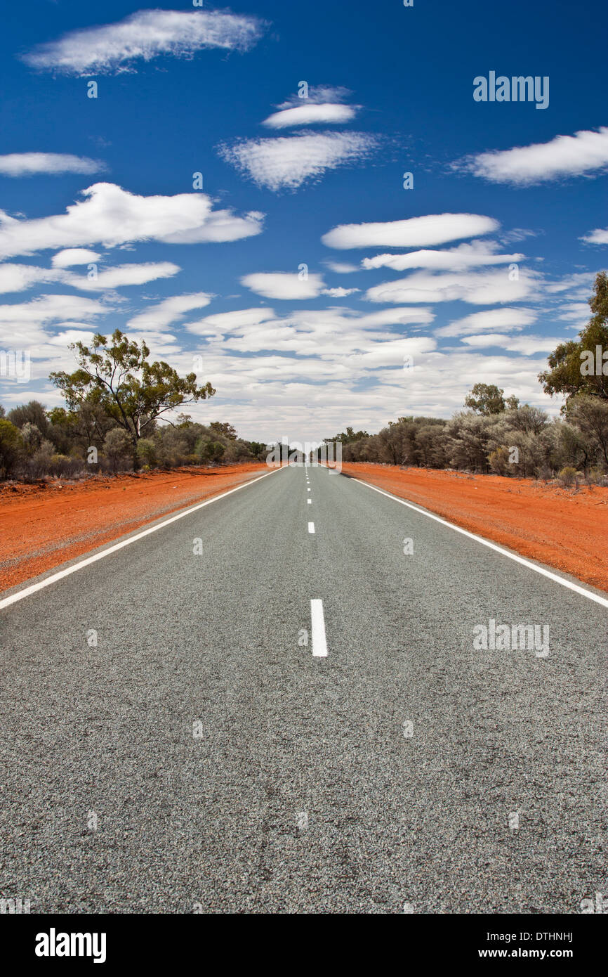 long straight road in outback Australia Stock Photo - Alamy