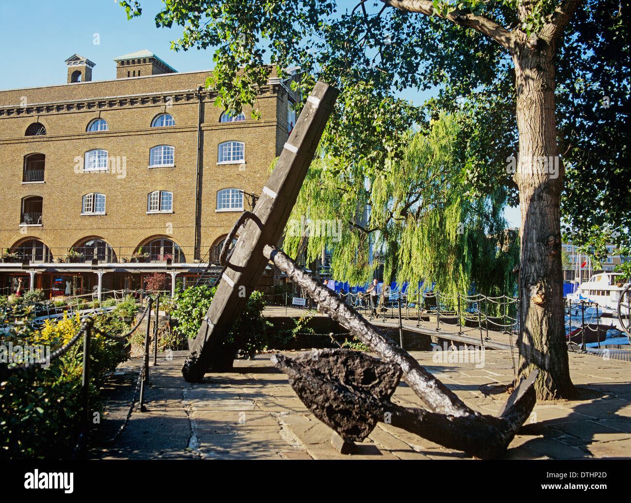 Ancient Anchor St. Katherine Dock London UK Stock Photo - Alamy