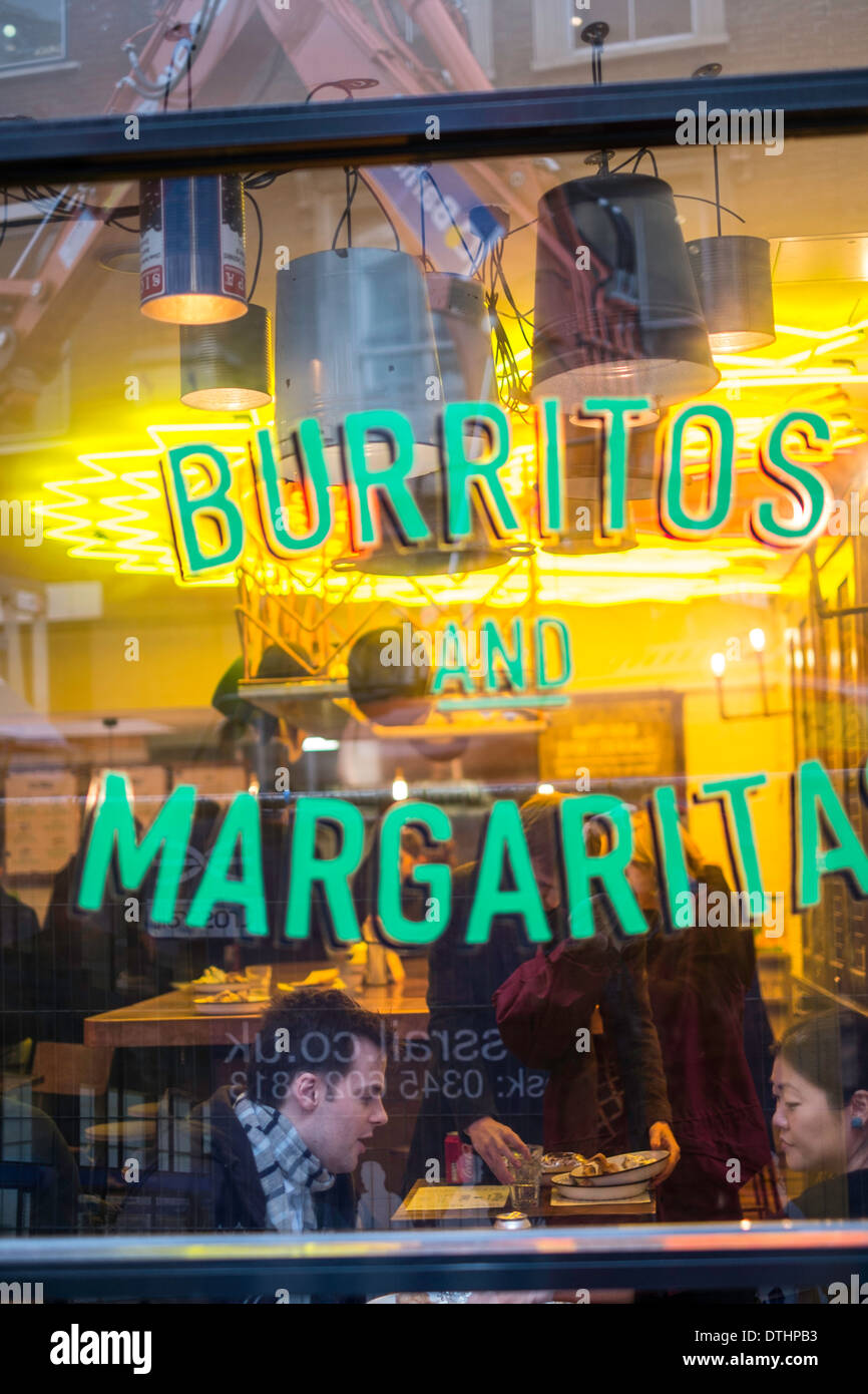 London UK Mexican cuisine bar restaurant Stock Photo - Alamy