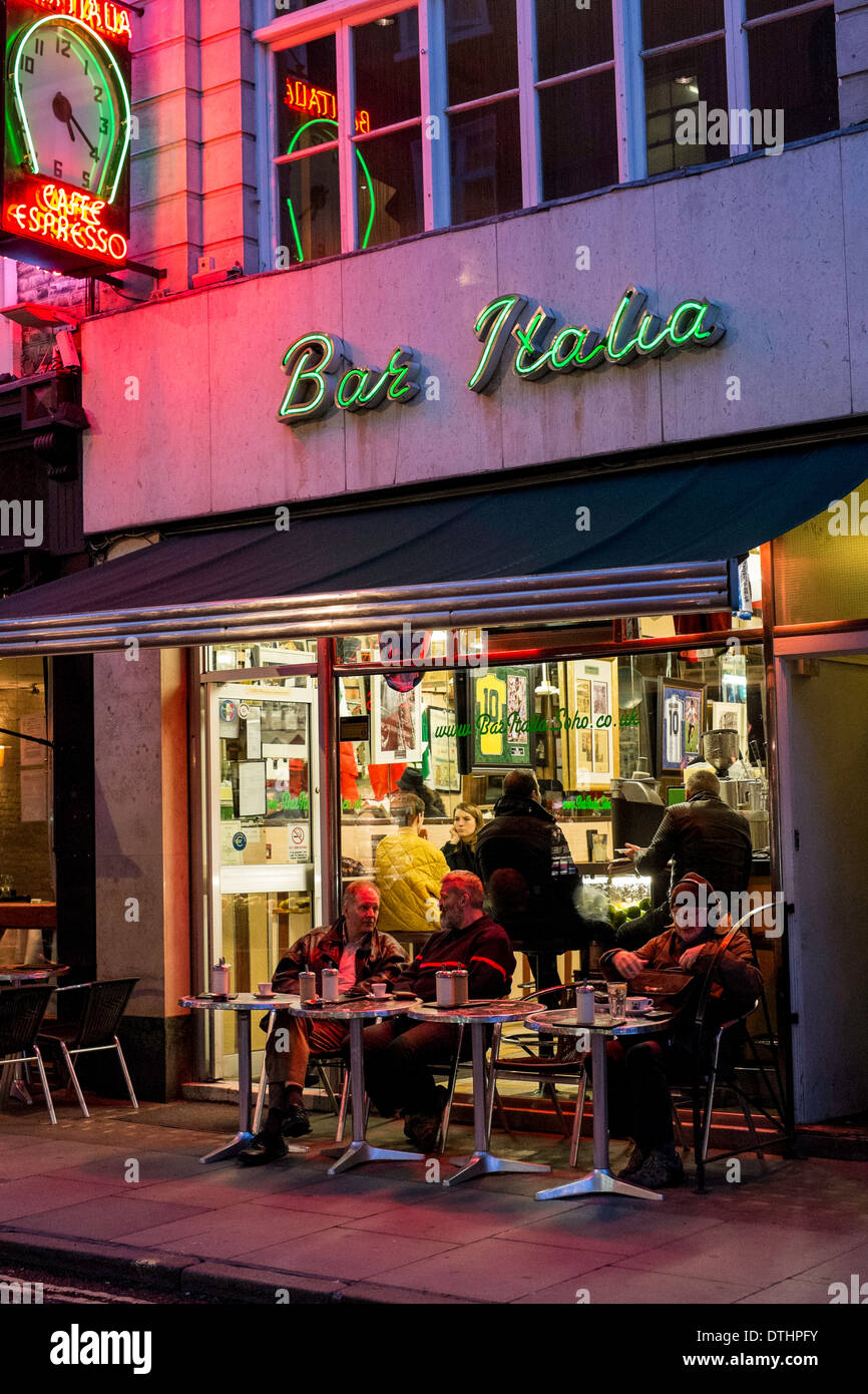 Bar Italia on Frith Street, Soho, London UK Stock Photo - Alamy