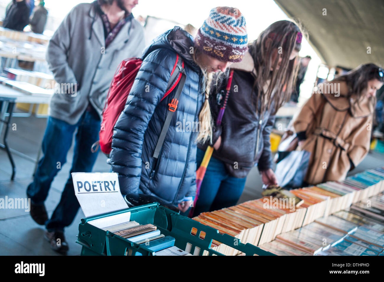 Second hand books stall, Southbank, London, United Kingdom Stock Photo ...