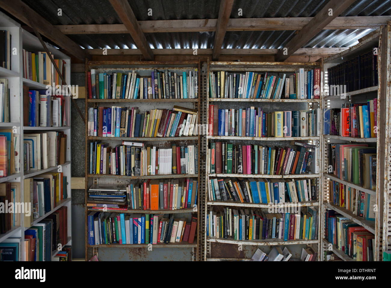 Hay on wye book shops and town Stock Photo - Alamy