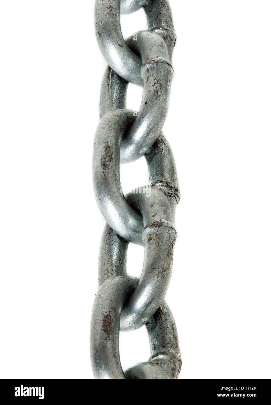 Metal chain close-up on white background Stock Photo - Alamy
