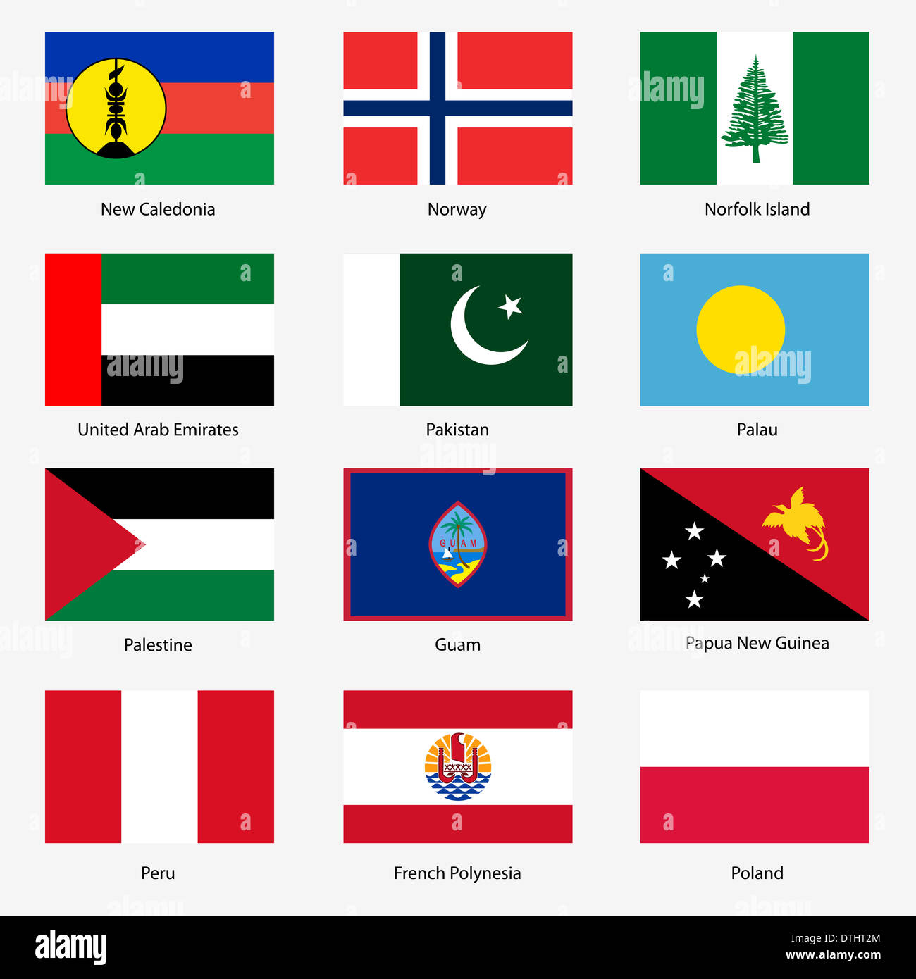 Set Flags of world sovereign states. Vector illustration. Set n Stock ...