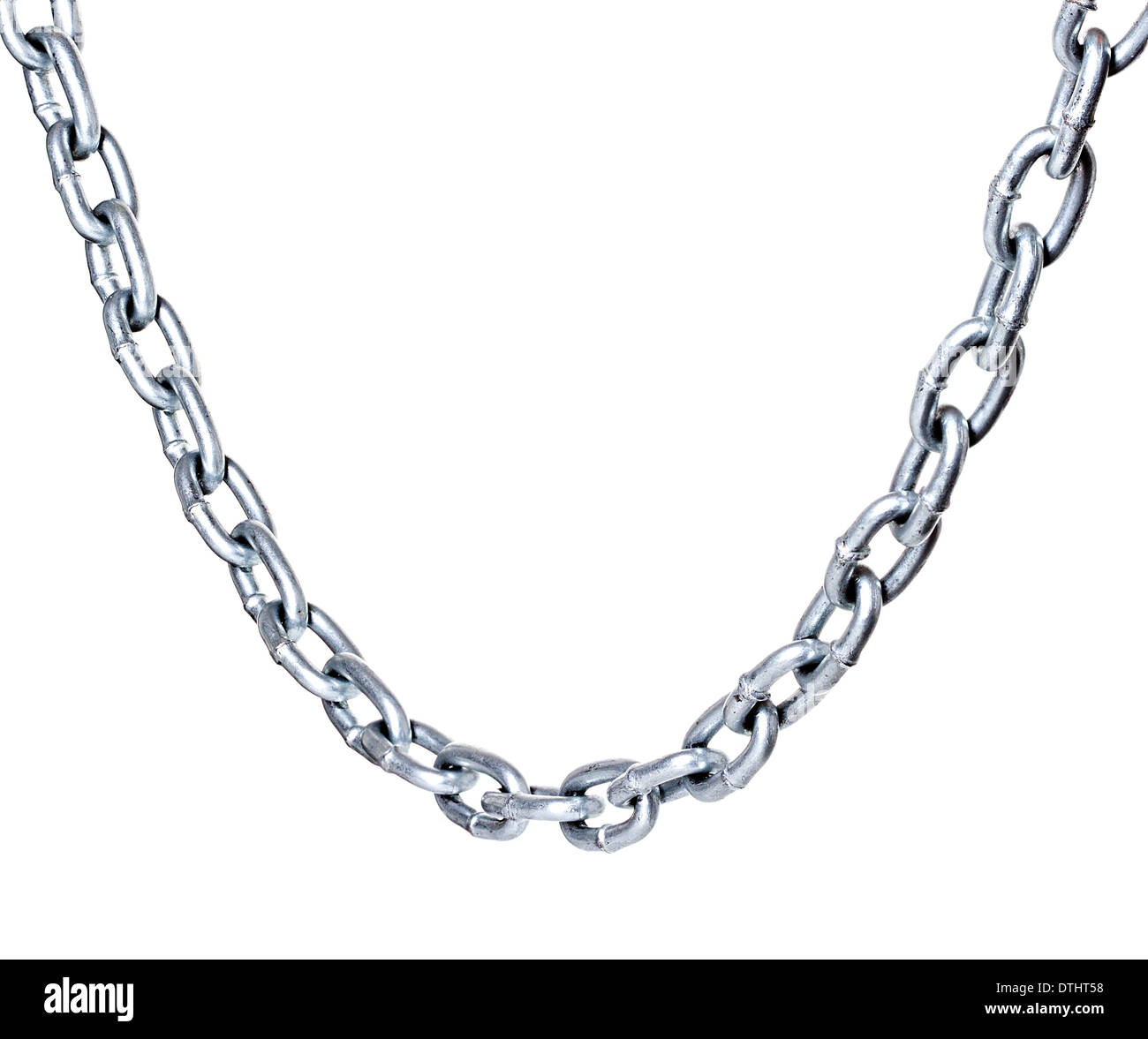 Metal chain close-up on white background Stock Photo - Alamy