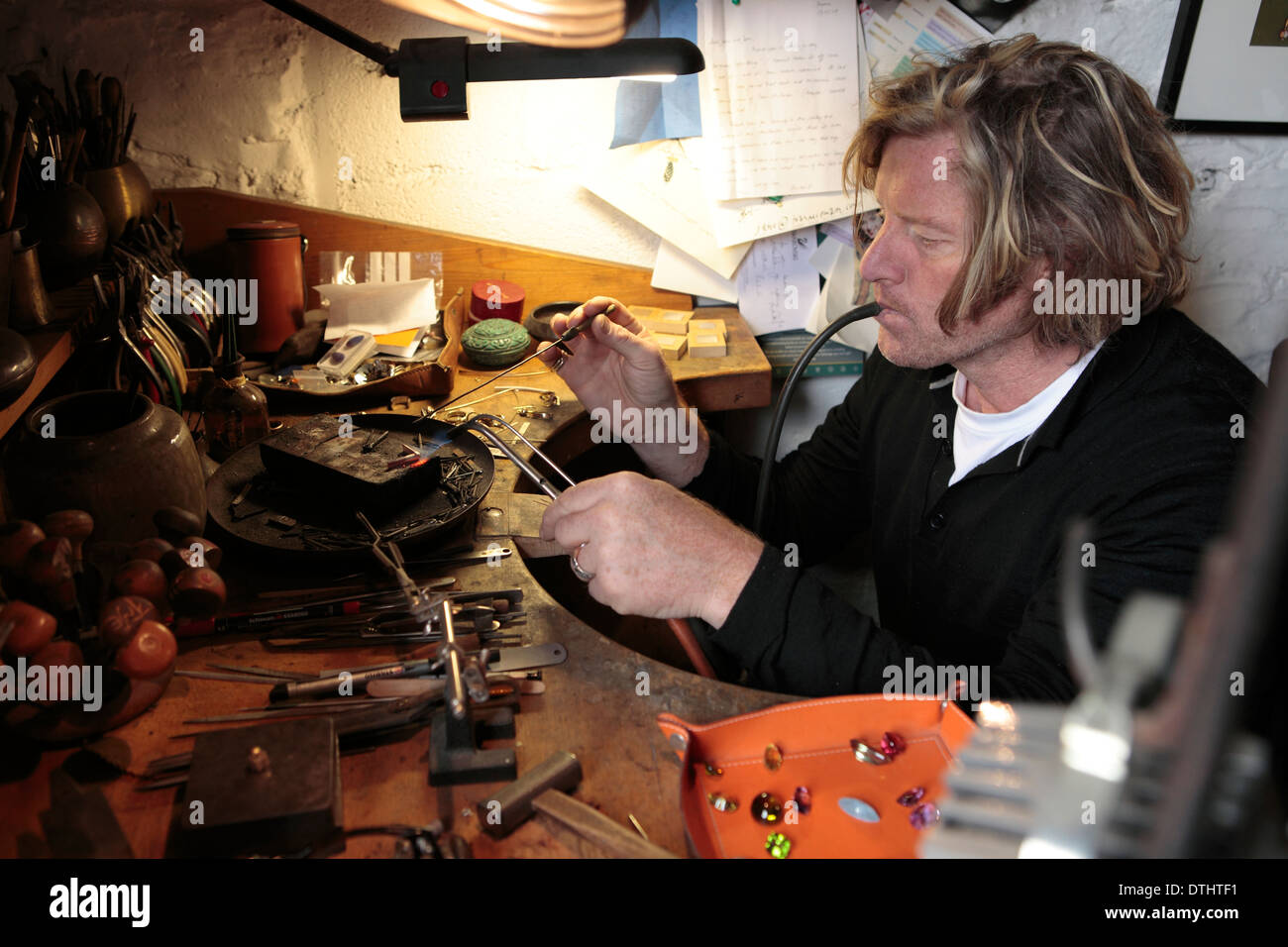Tom Mcewan Jeweler workshop studio Stock Photo - Alamy