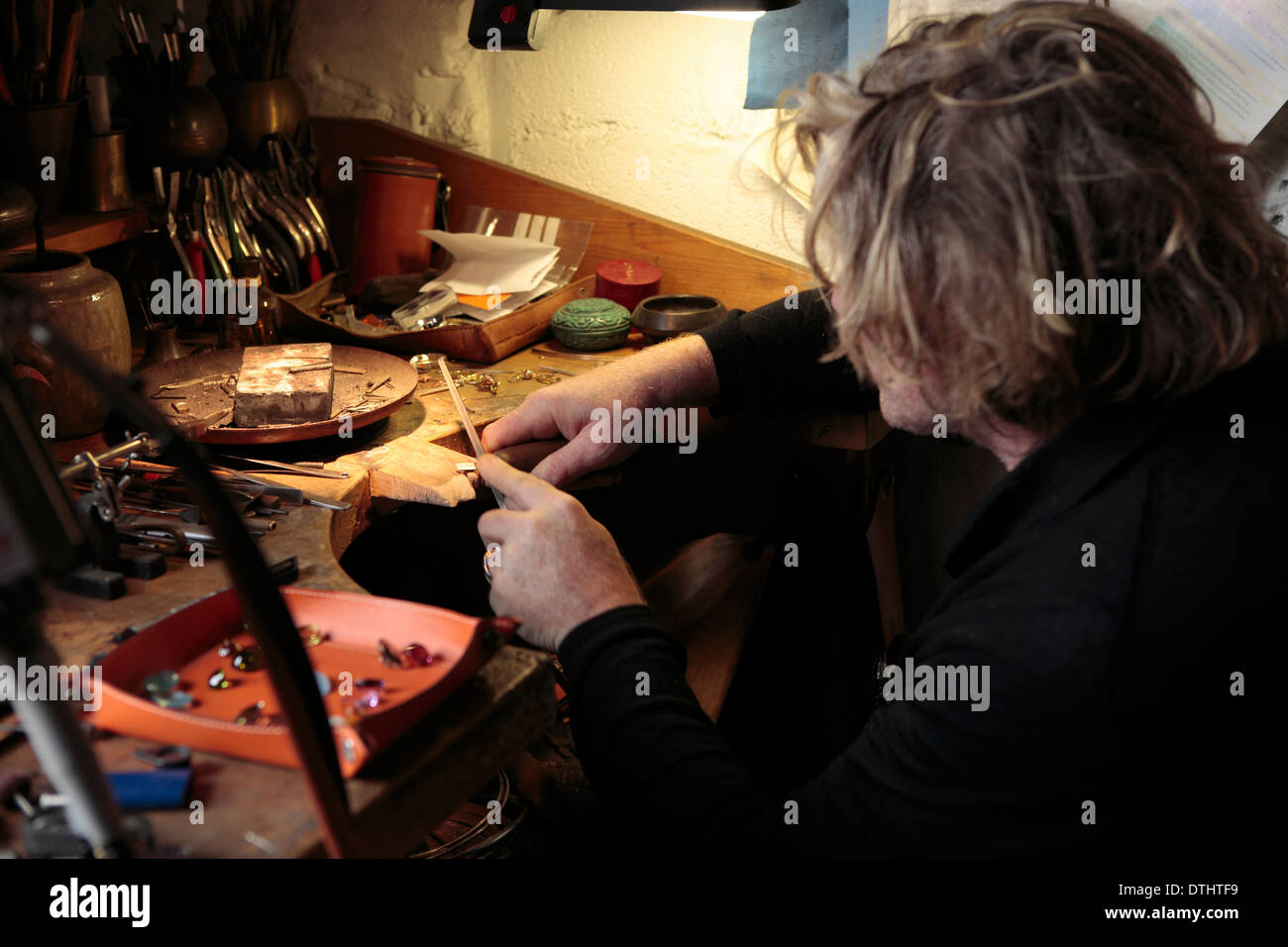 Tom Mcewan Jeweler workshop studio Stock Photo - Alamy