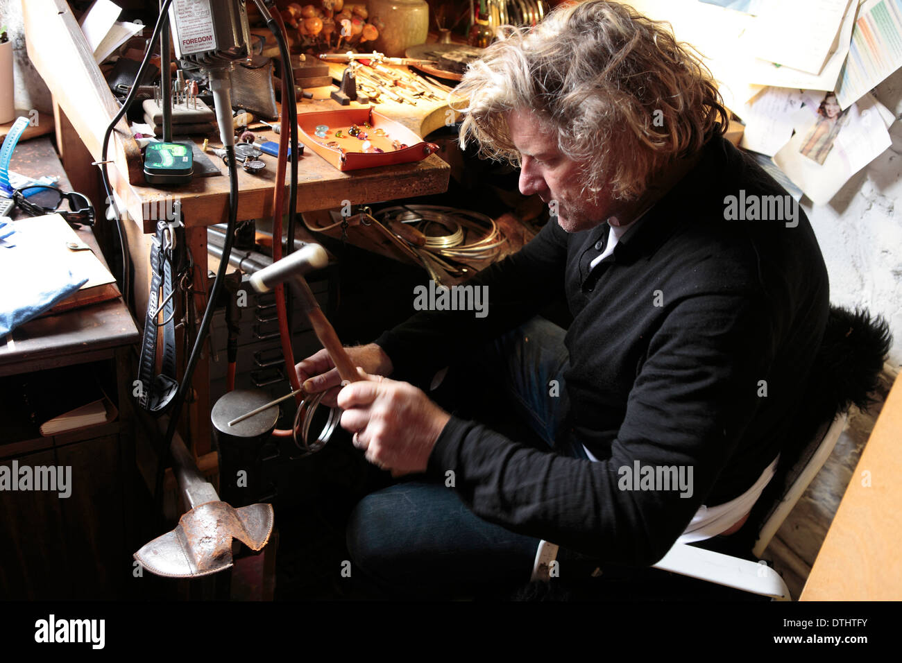 Tom Mcewan Jeweler workshop studio Stock Photo - Alamy
