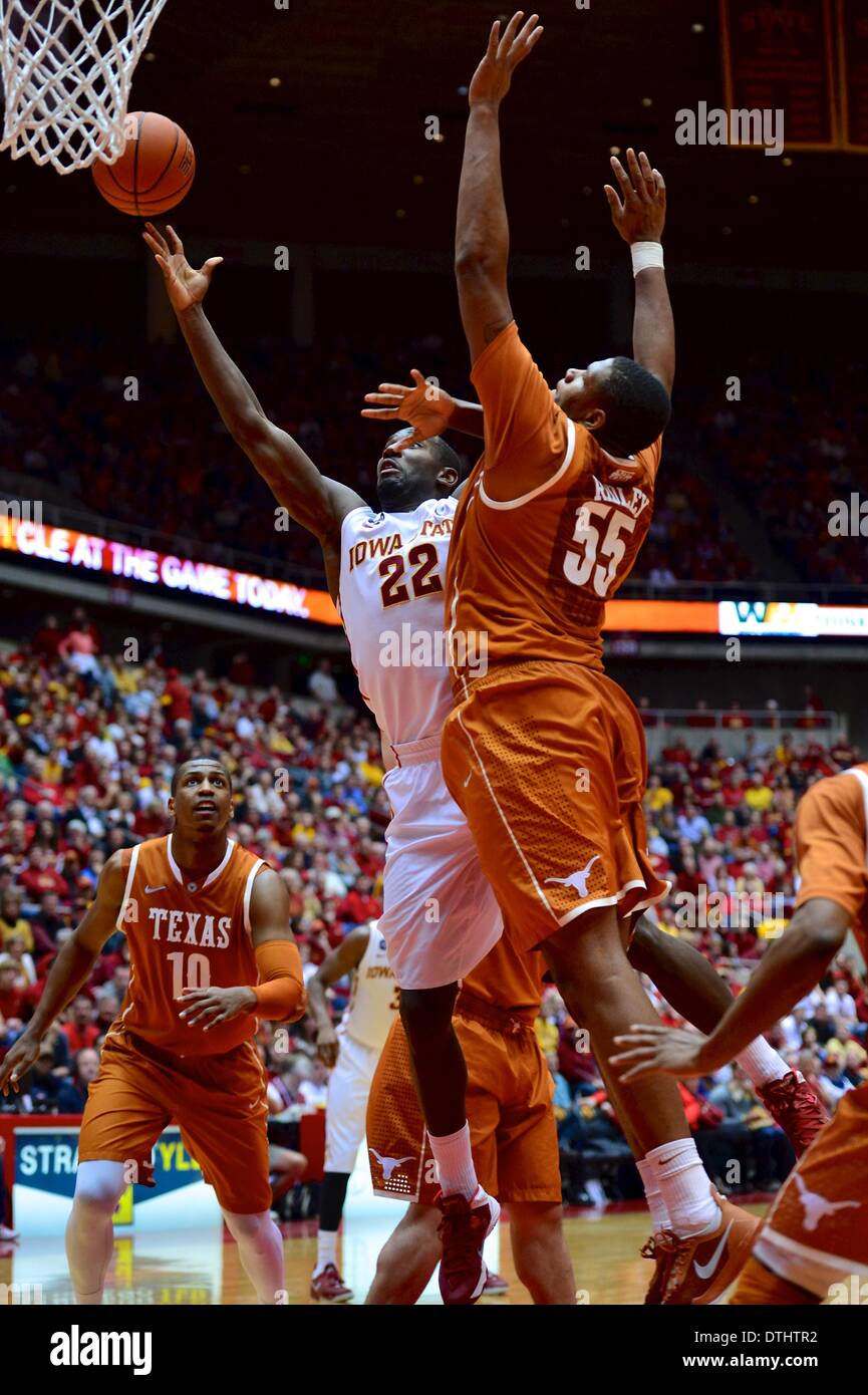 Ames, Iowa, USA. 18th Feb, 2014. February 18th., 2014: Iowa State #22 ...