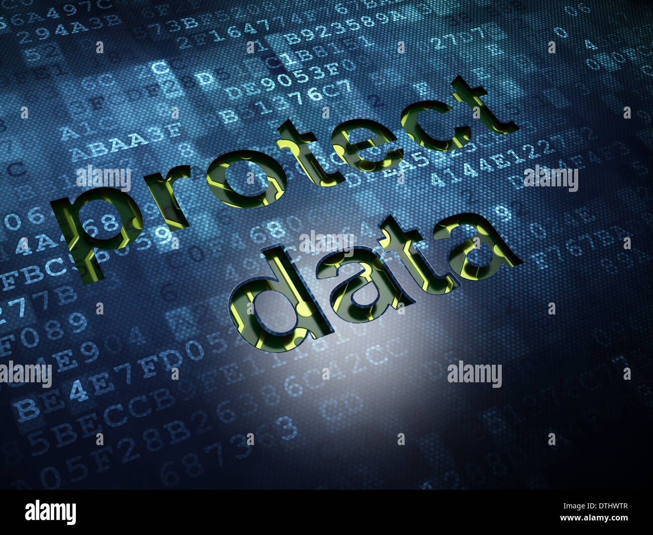 Safety concept: Protect Data on digital screen background Stock Photo ...