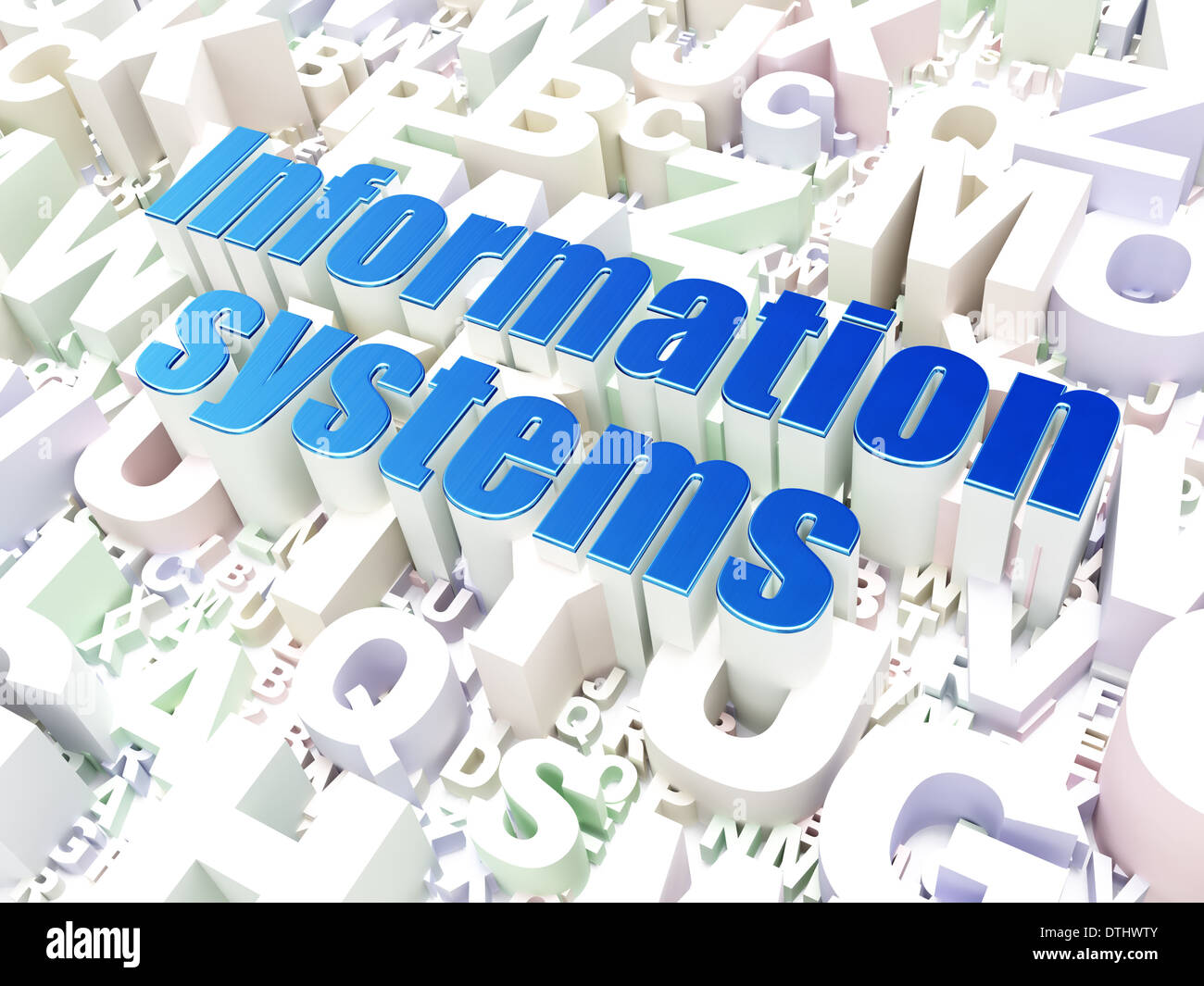 Information concept: Information Systems on alphabet background Stock ...