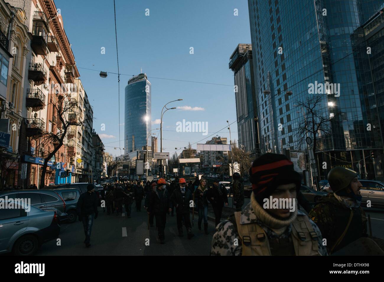 Kiev, Ukraine. 18th Feb, 2014. The self-defense units of Independence ...