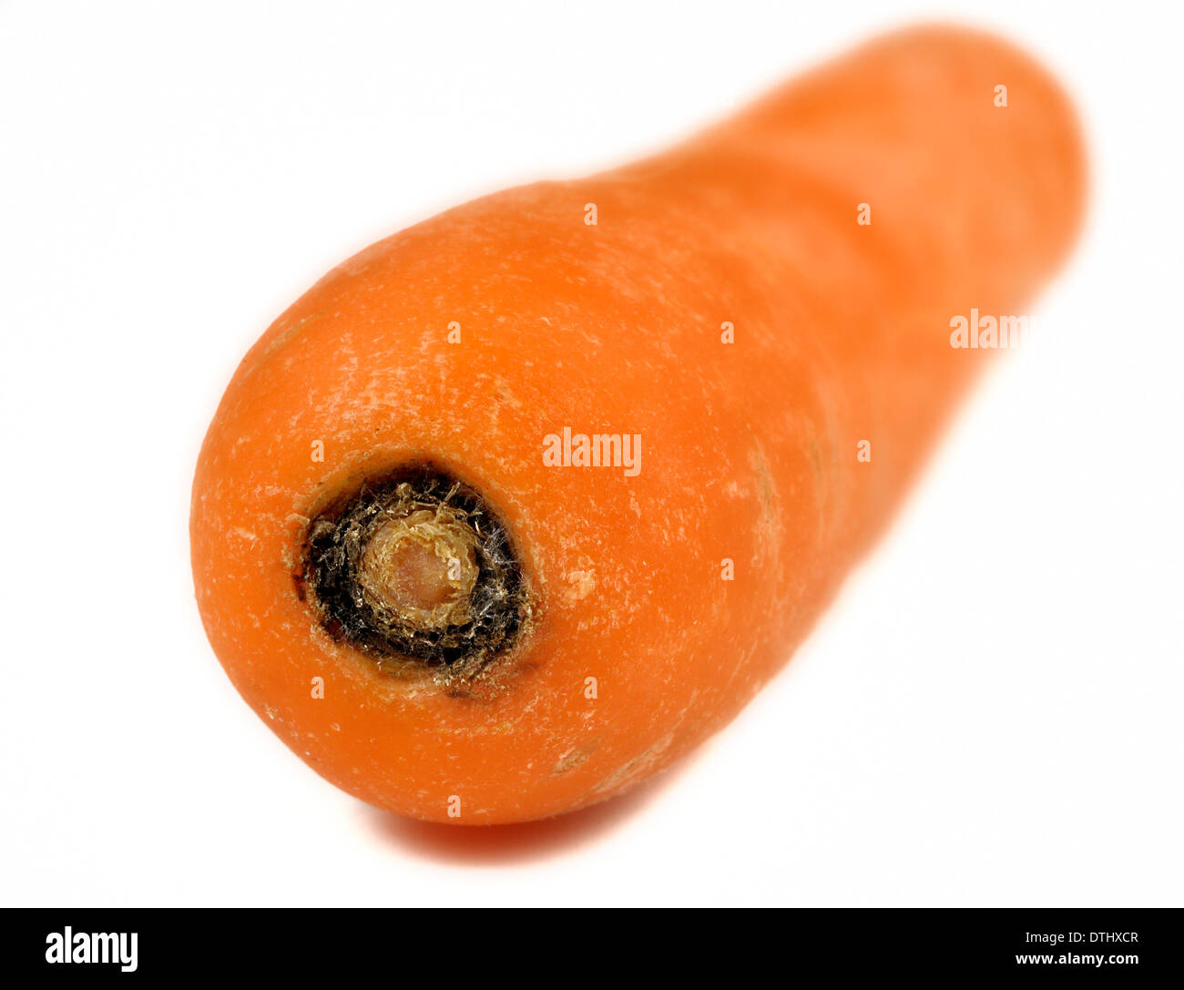 one whole raw carrot on a white background Stock Photo - Alamy