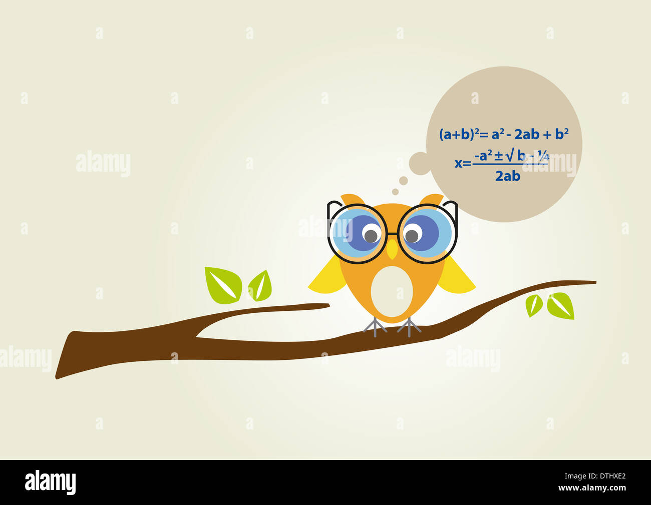 Cartoon owl thinking hi-res stock photography and images - Alamy