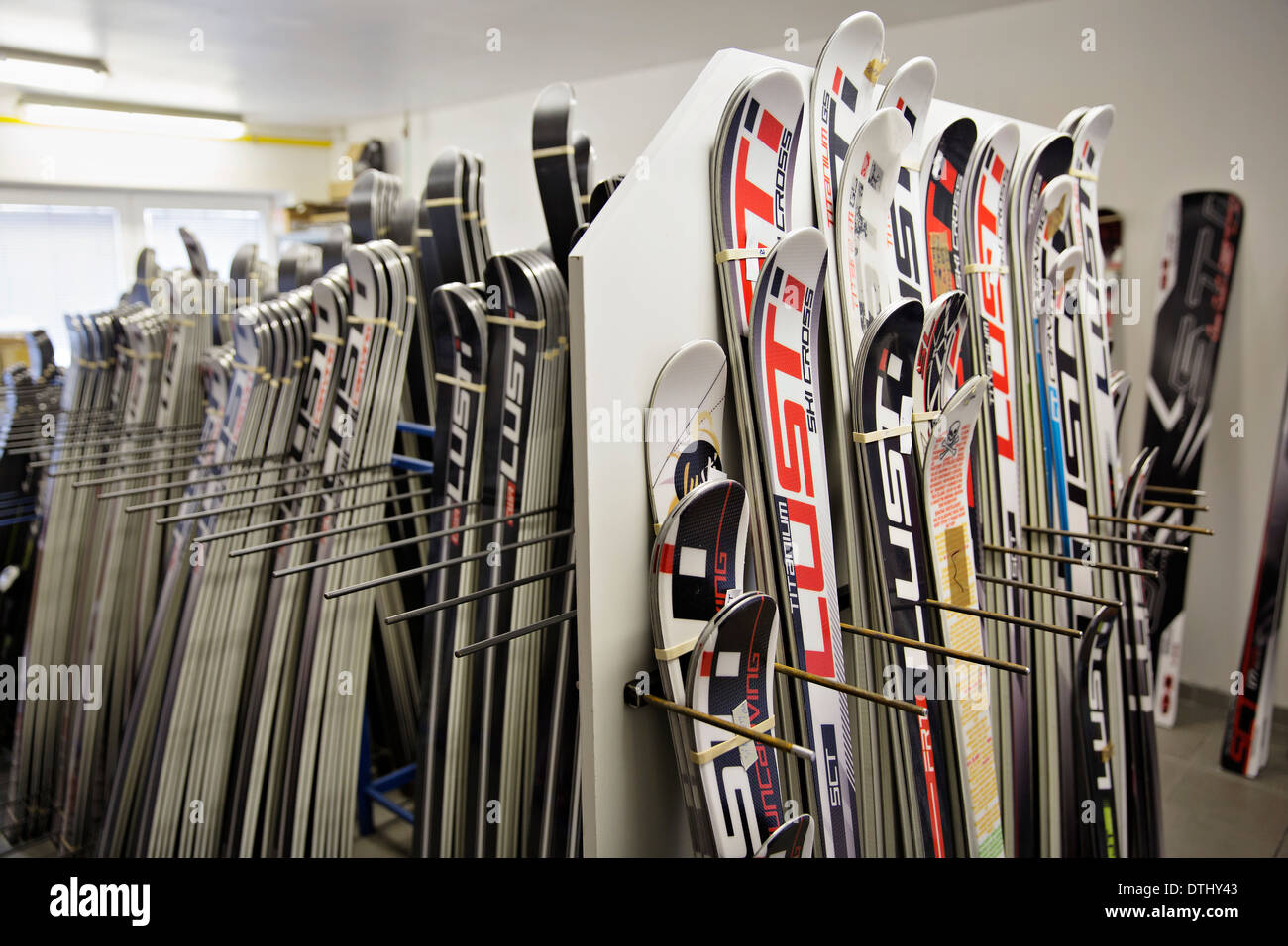 Lusti company, ski production Stock Photo - Alamy