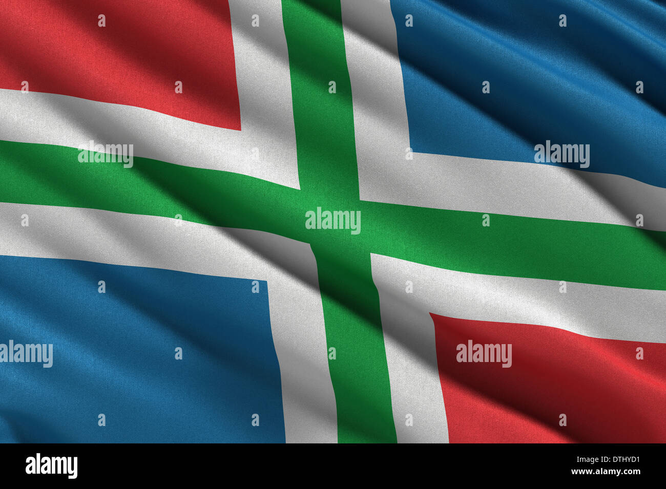 Flag of Groningen Stock Photo - Alamy