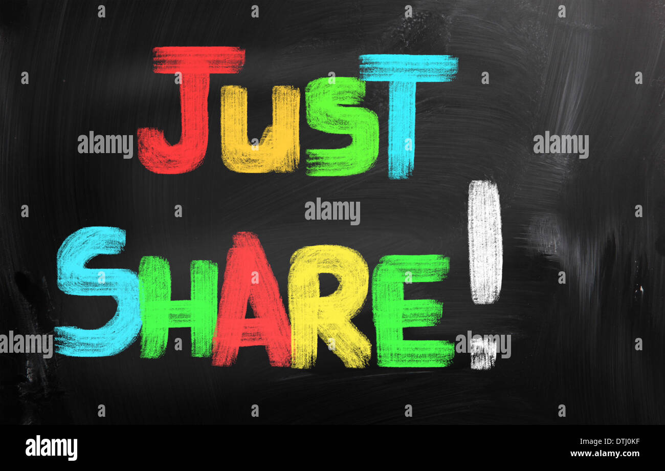 Just Share Concept Stock Photo - Alamy